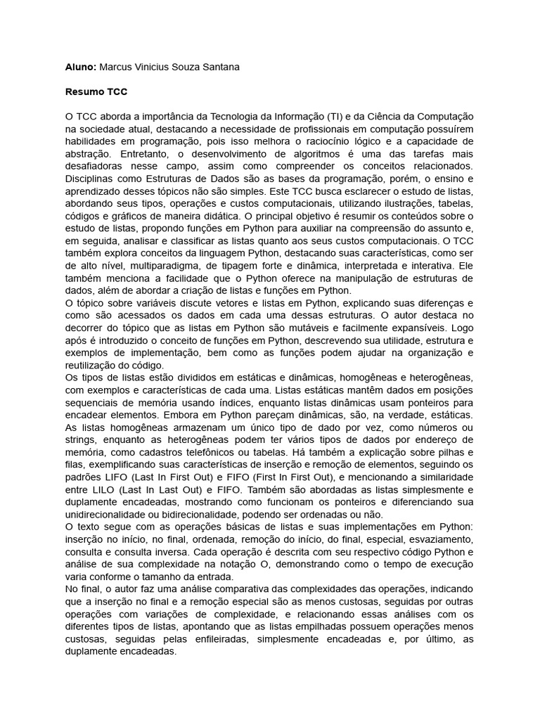 Resumo TCC - Marcus Santana | PDF