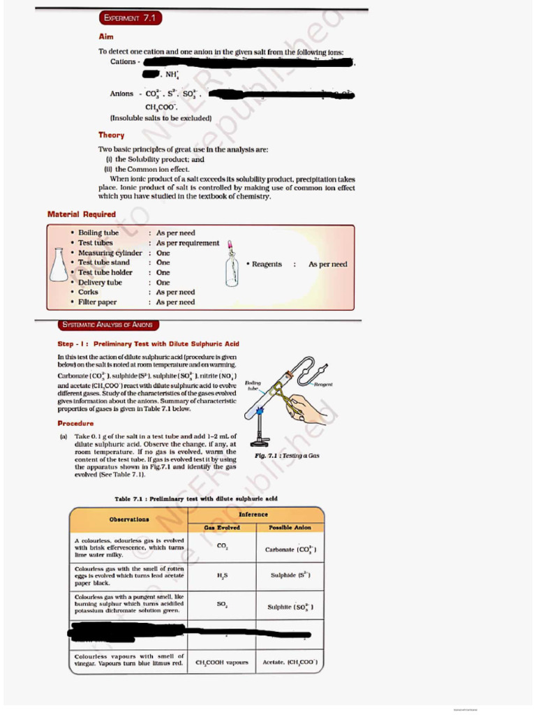 Chemistry 12th Experiment | PDF