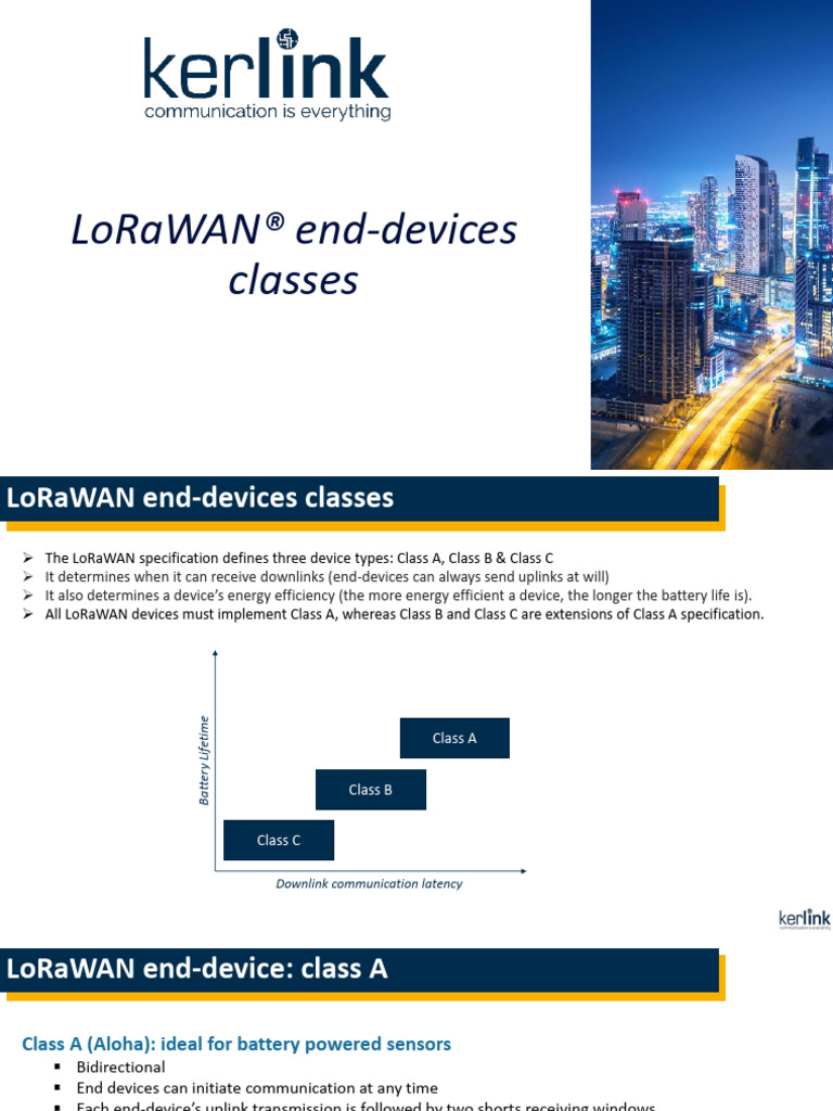 LoRaWAN End-Devices Classes | PDF | Duplex (Telecommunications) | Computing