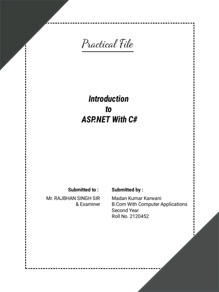 Open Elective Practical Title Page-Print | PDF | Computers