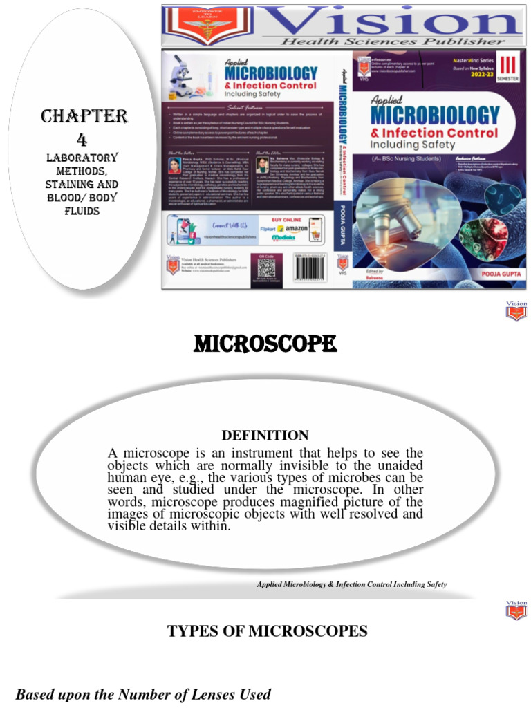 Microbiology Chapter 4 Laboratory Methods Staining Body Fluids | PDF | Microscope | Staining