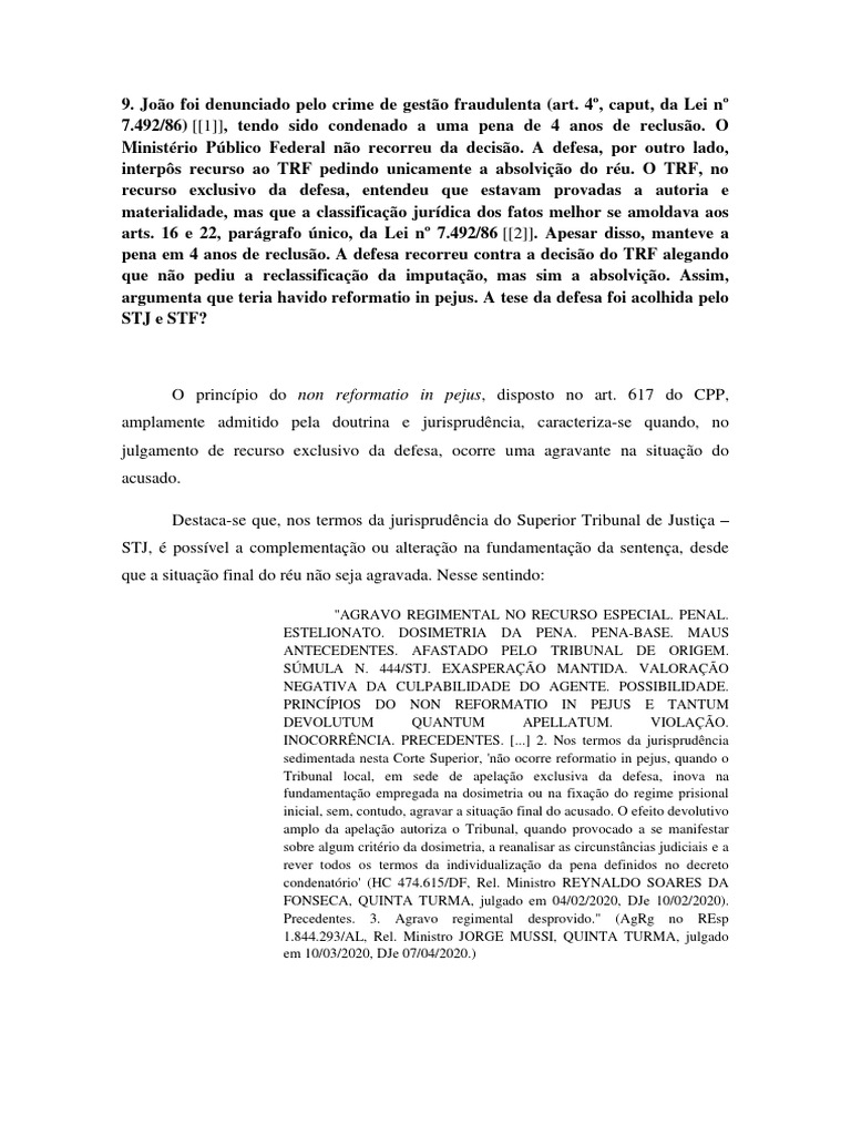 Questão 9 - DPP II | PDF | Direito