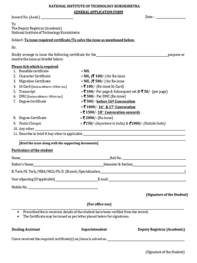 Modified Generalized Application Form 22072022 | PDF