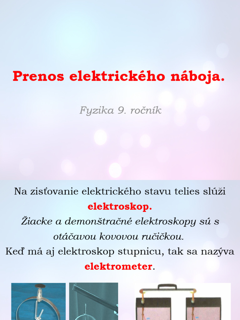 6-Prenos Elektrickeho Naboja | PDF