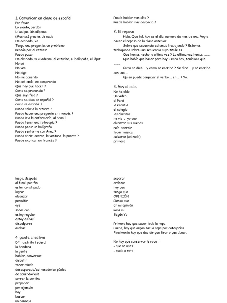 Espanol Leccion | PDF