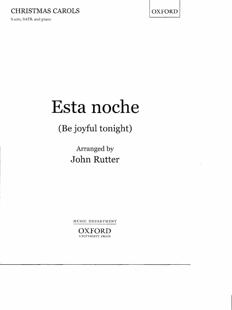 Esta Noche - Rutter | PDF