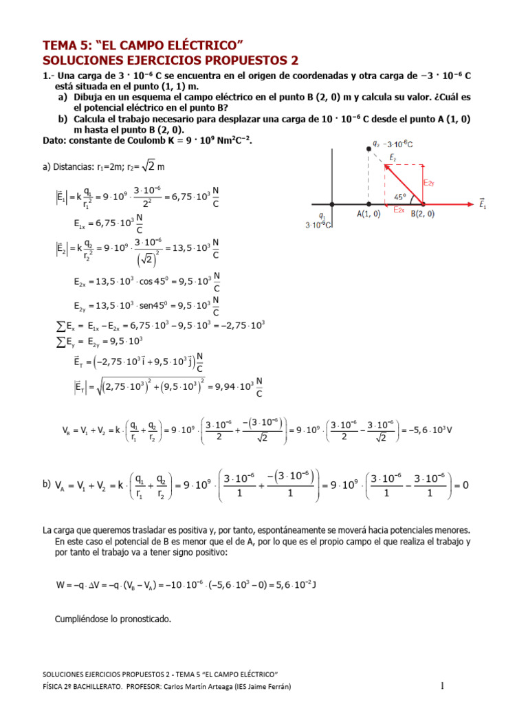 05 Fisica Solucion Ejercicios 02 18 19 | PDF
