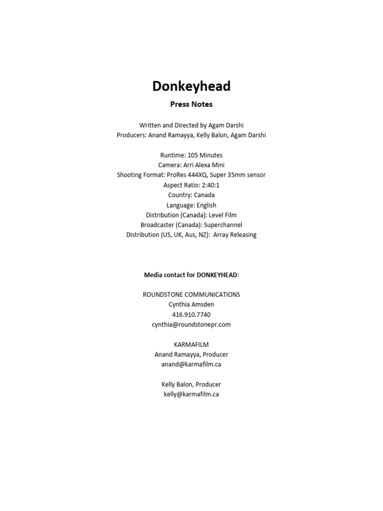 Donkeyhead Press Notes Jan 2022 1 Pdf