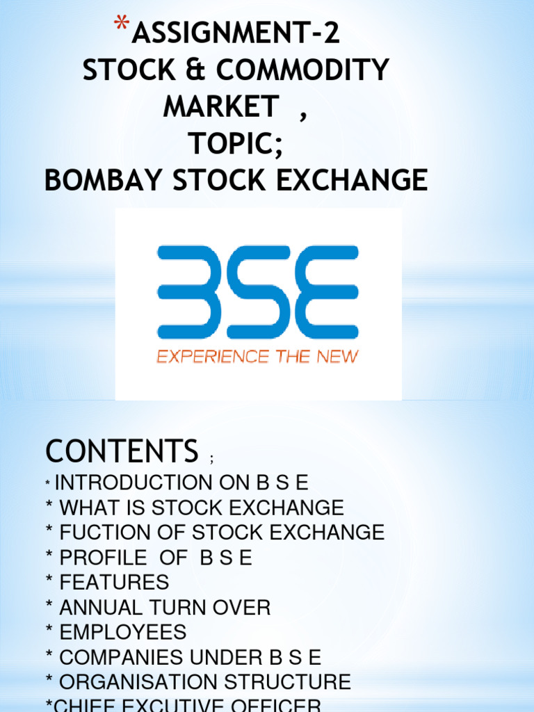 Project BSE | PDF | Stock Exchange | Stocks