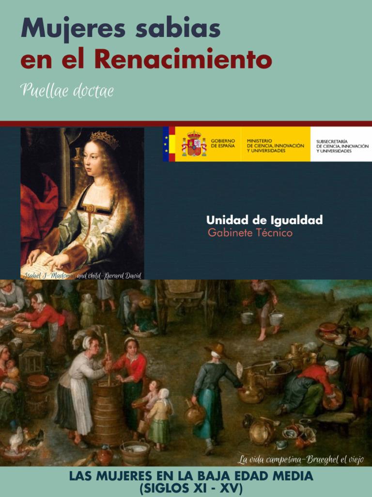 Puellae Doctae Mujeres Sabias Del Renacimiento | PDF