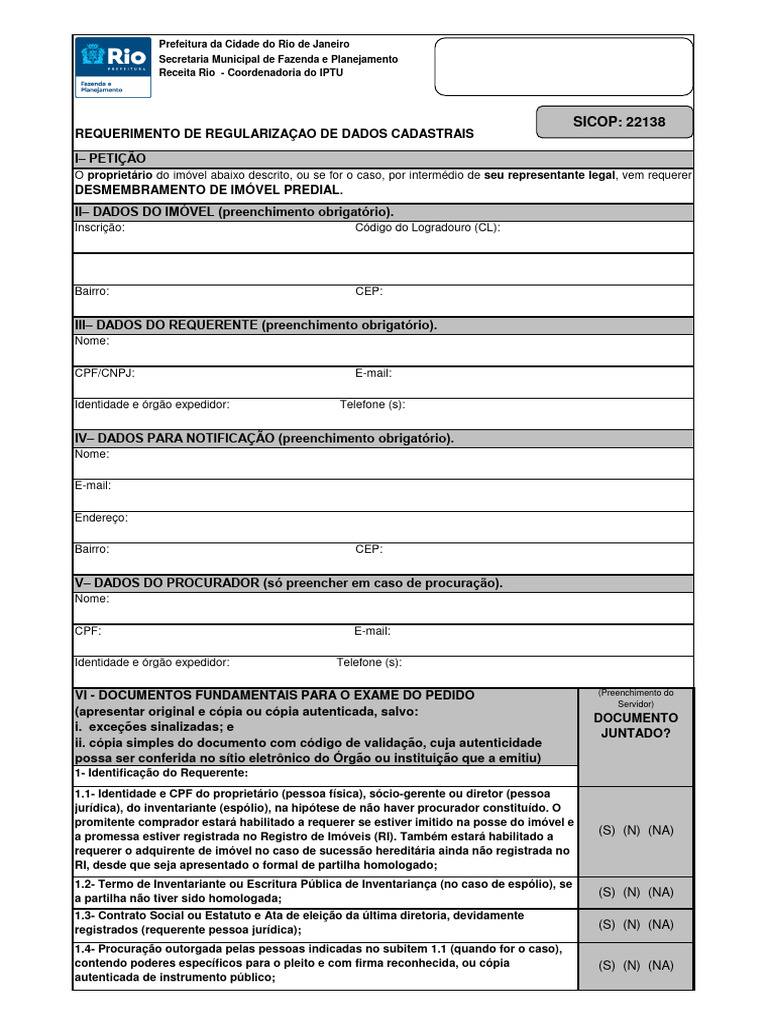 Desmembramento Predial | PDF