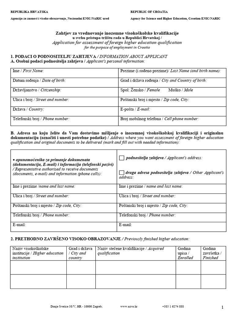 Obrazac_zahtjeva_za_vrednovanje_IVK | PDF