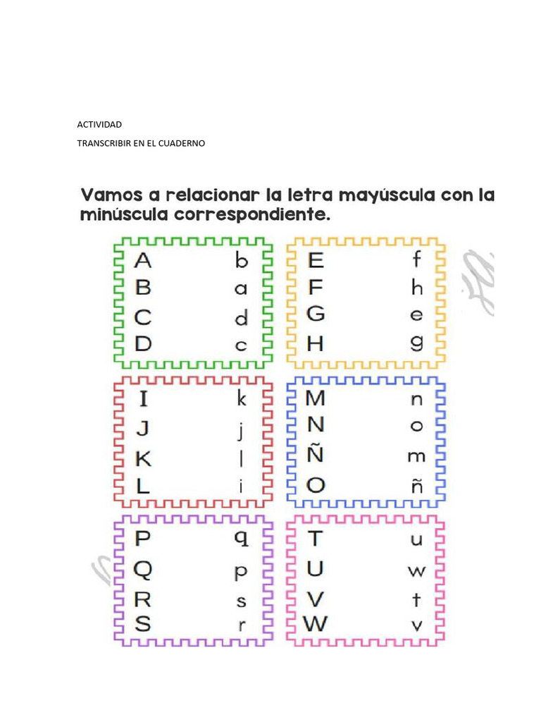 Actividad Del Abecedario 2 | PDF