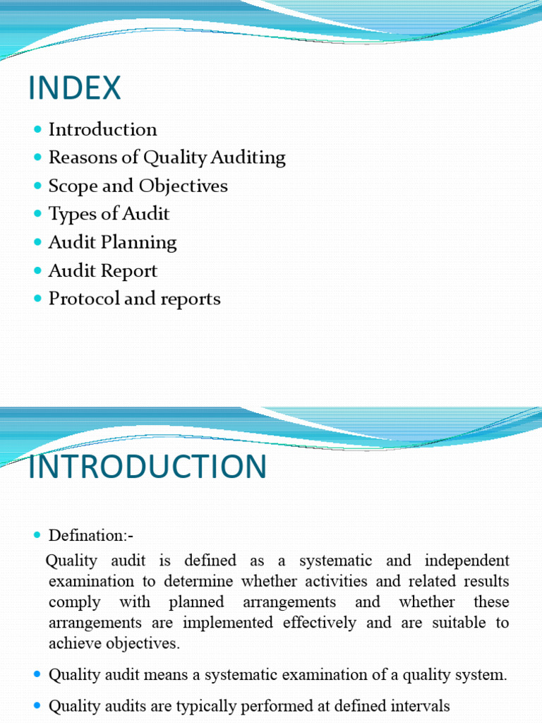 QAP - Quality Audits | PDF