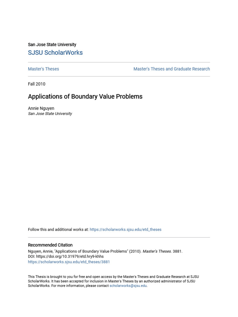 Applications of Boundary Value Problems | PDF