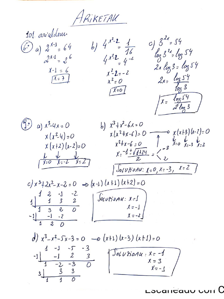 Ejercicios de Mate Resueltos | PDF
