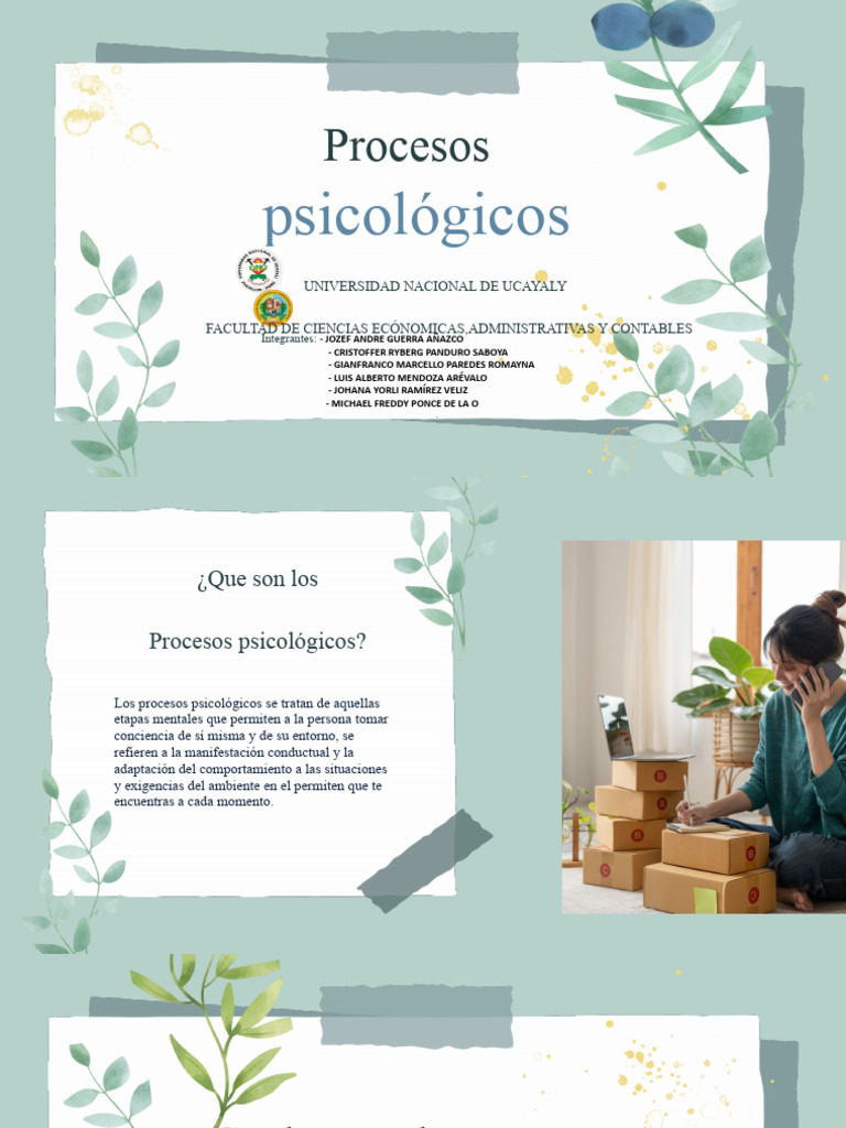 PPT-psicologia PROCESOS - pptxFINAL | PDF | Las emociones | Atención