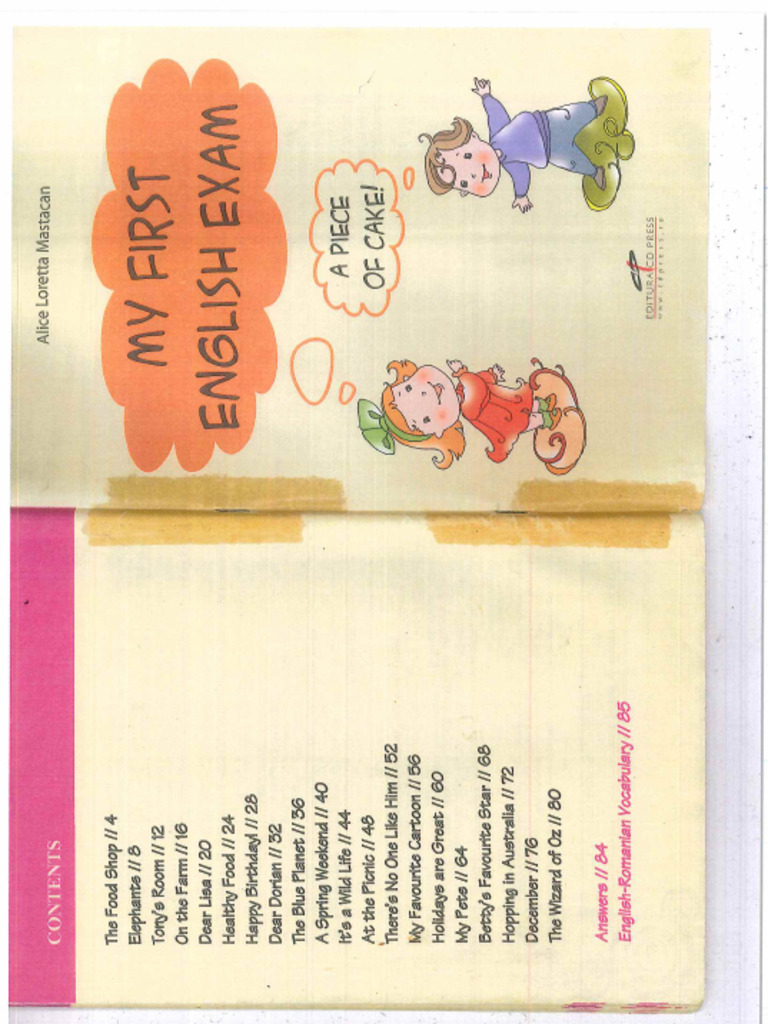 My First English Exam | PDF