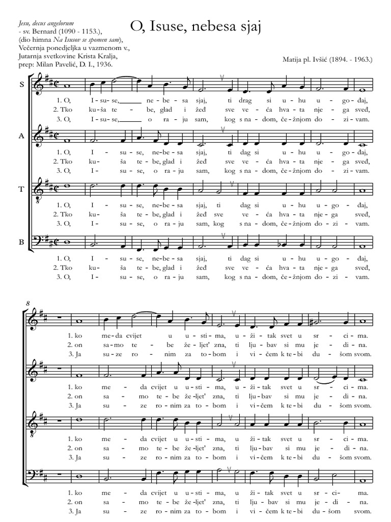 O Isuse Nebesa Sjaj M. Ivšić | PDF