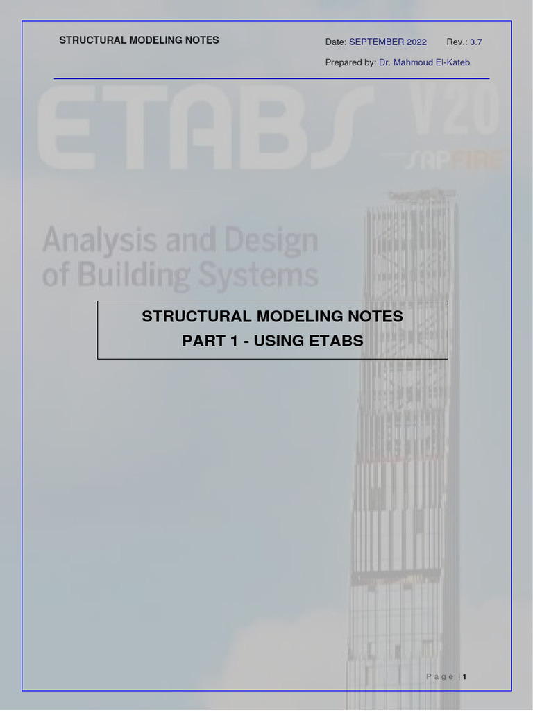 Structural Modeling Notes - Rev.3.7 | PDF