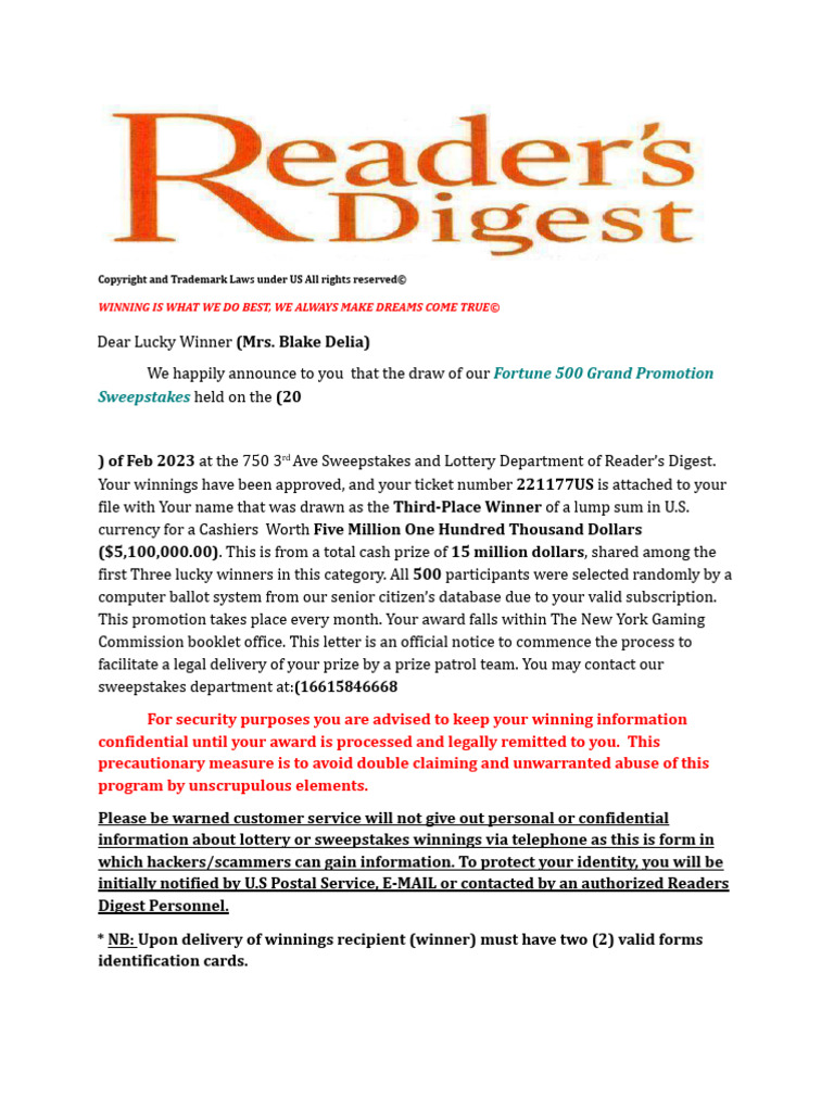 Readers Digest | PDF