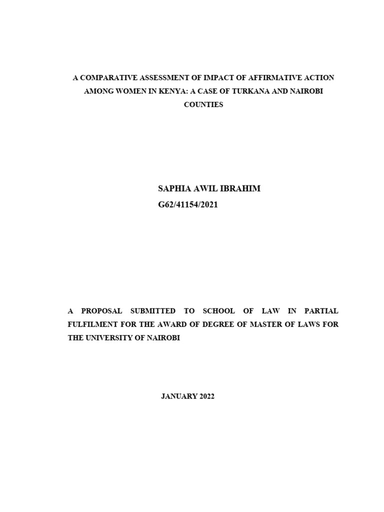 Affirmative Action Proposal | PDF