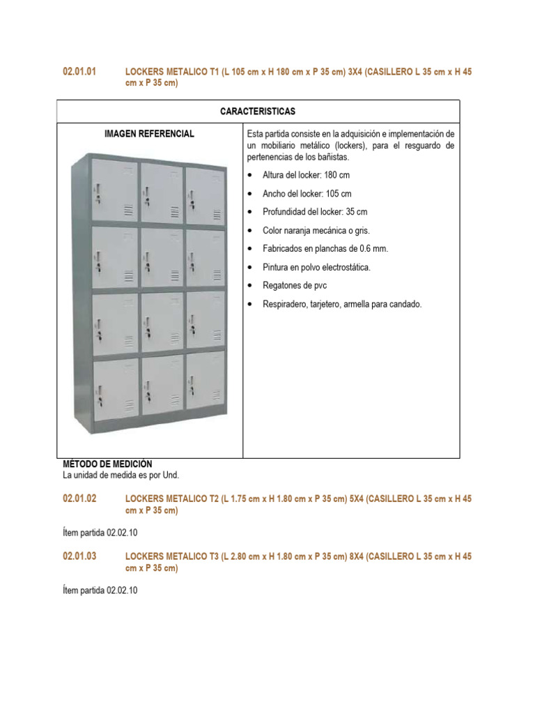 Lockers | PDF