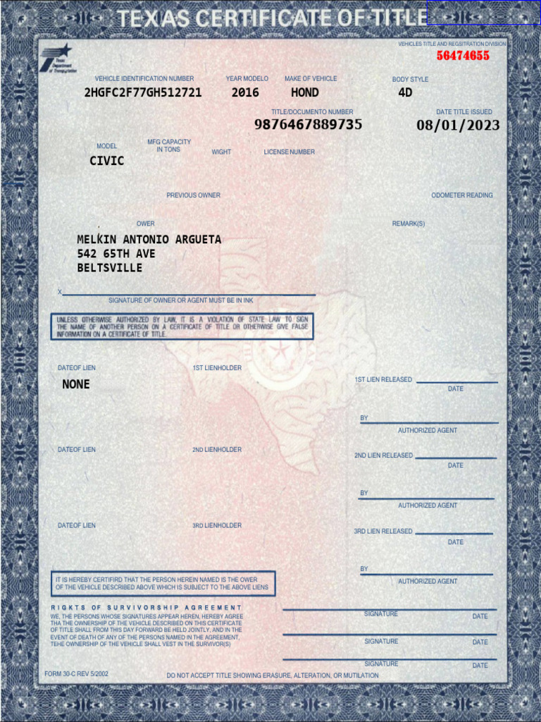 Title Texas Honda | PDF