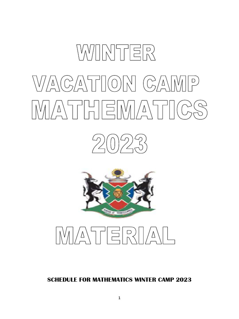 Winter Camp 2023-1-1 | PDF