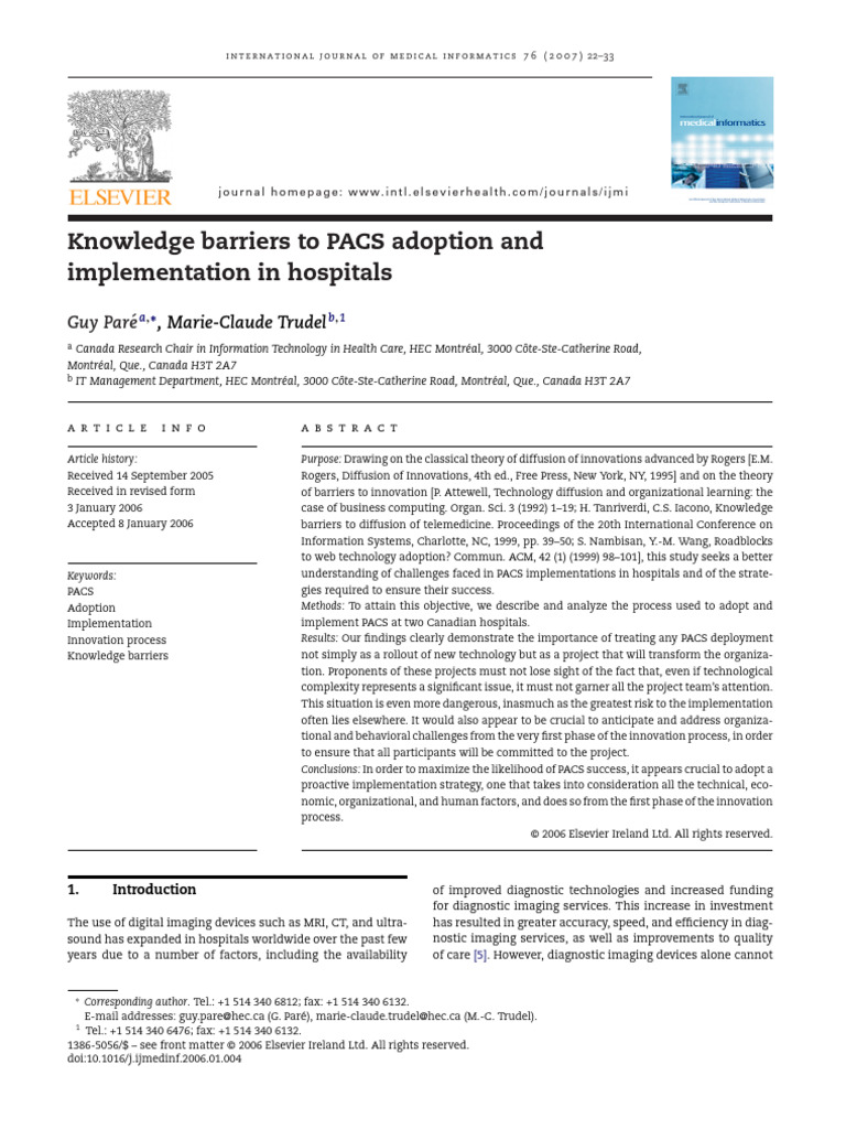 Paré (2007) | PDF | Computers | Technology & Engineering