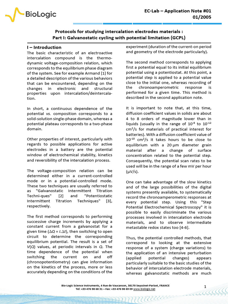 Gitt - Electrochemistry Battery An1 | PDF