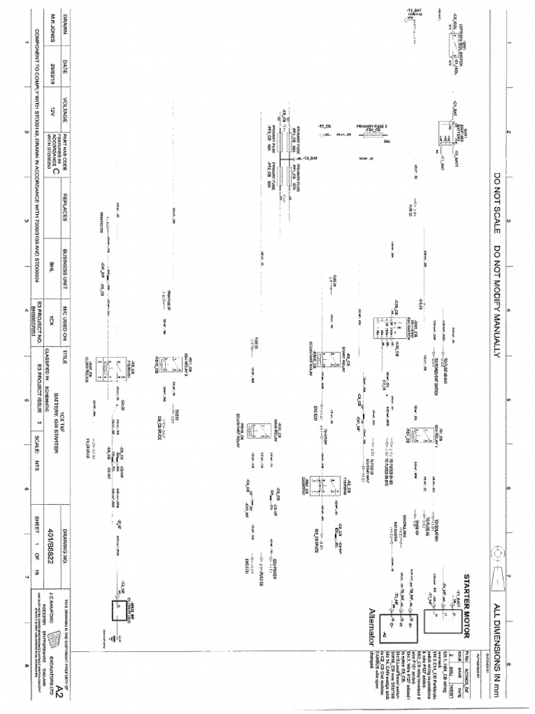 JCB 1CX Wiring Diagram | PDF