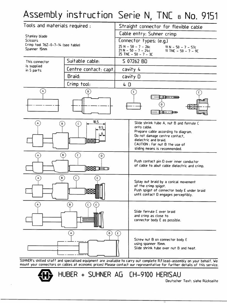 TNC Coax Connector Drawing | PDF