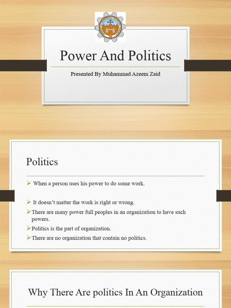 Organizational Power and Politics | PDF