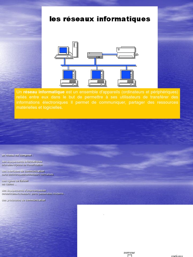 Les Reseaux Diapo Partie1 | PDF | Client–serveur | Réseau informatique