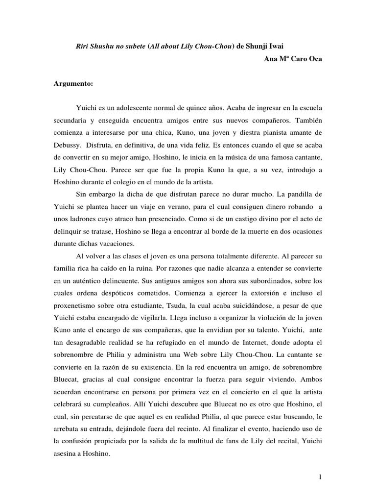 Lily Chou Chou | PDF