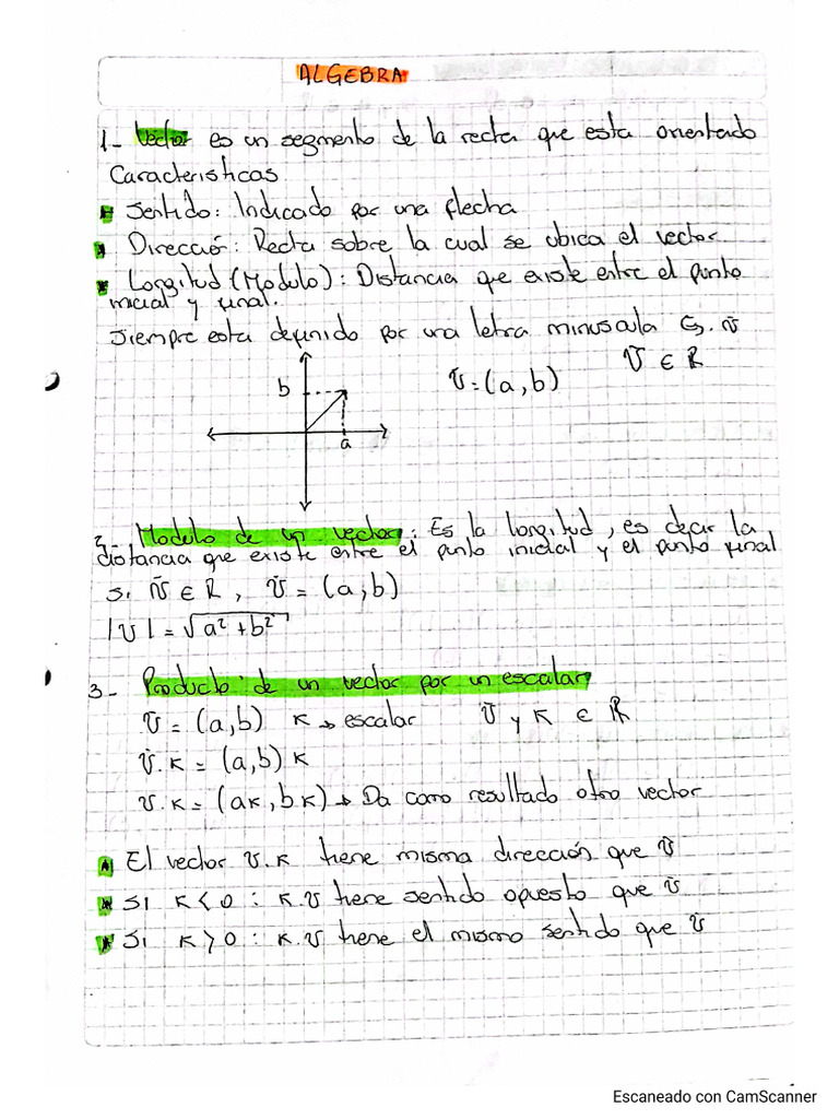 Apunte de Álgebra y Geometría Náutica DRG - 231218 - 213621 | PDF