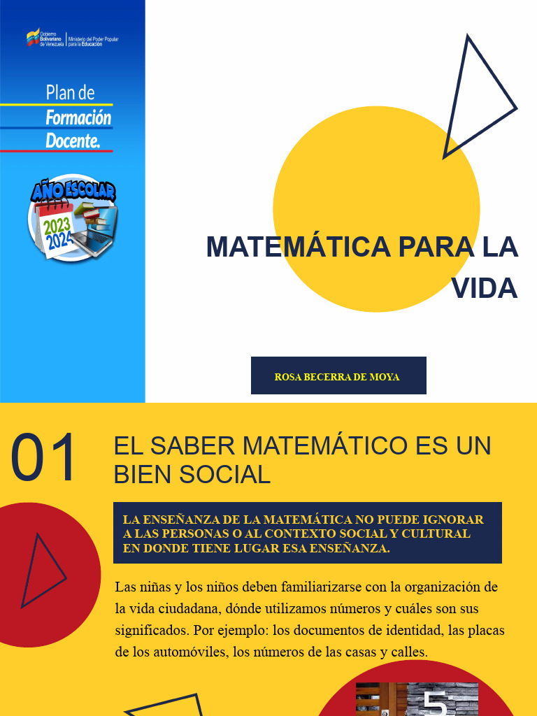 6.matematica para La Vida Prof - Rosa Becerra | PDF | Matemáticas ...