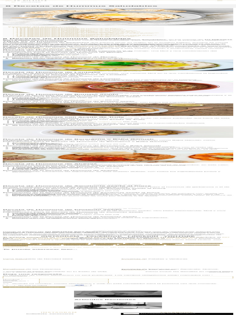 8 Recetas de Hummus Saludables TU DIETISTA Sara Suárez | PDF | Comida y bebida | Cocina asiática