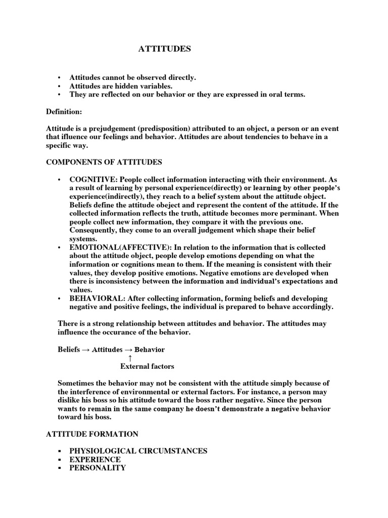 Understanding Attitudes: Components & Change | PDF | Wellness