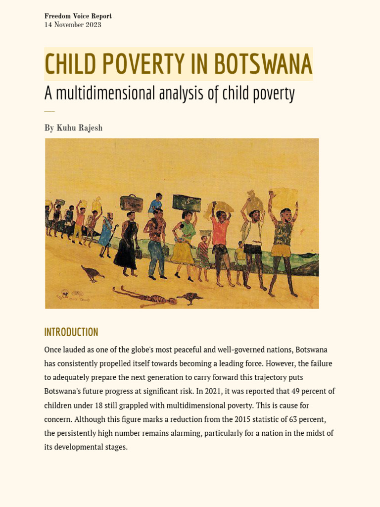 Child Poverty in Botswana | PDF