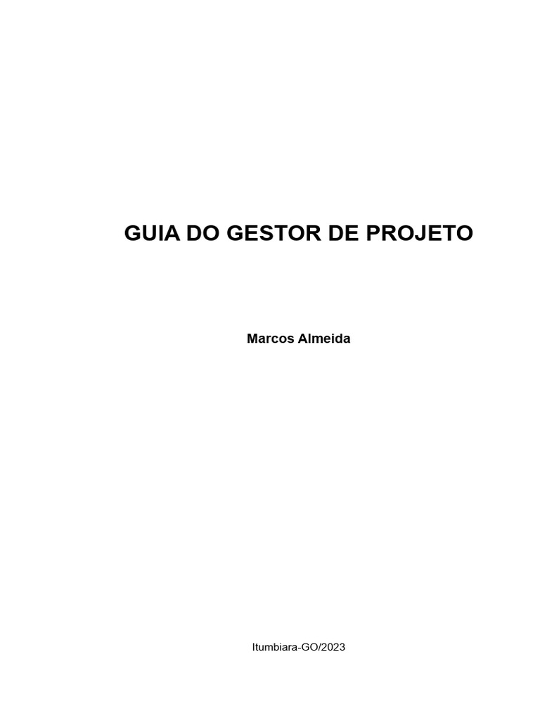 Guia Do Gestor de Projetos | PDF