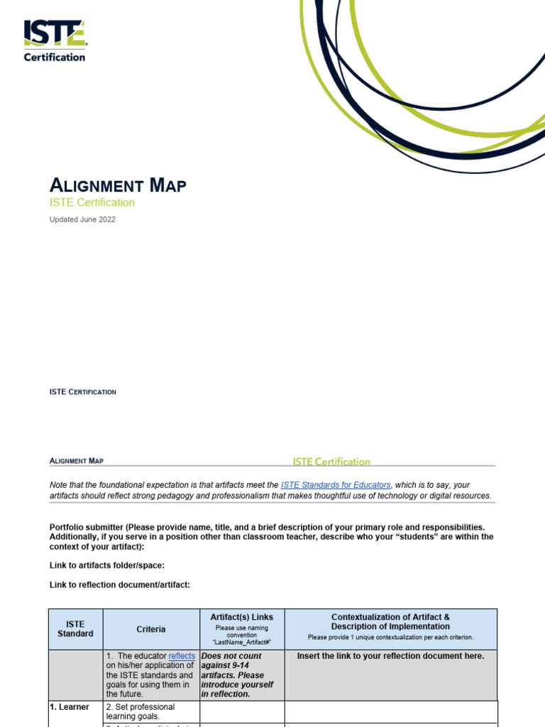Iste Certification Alignment Map | PDF