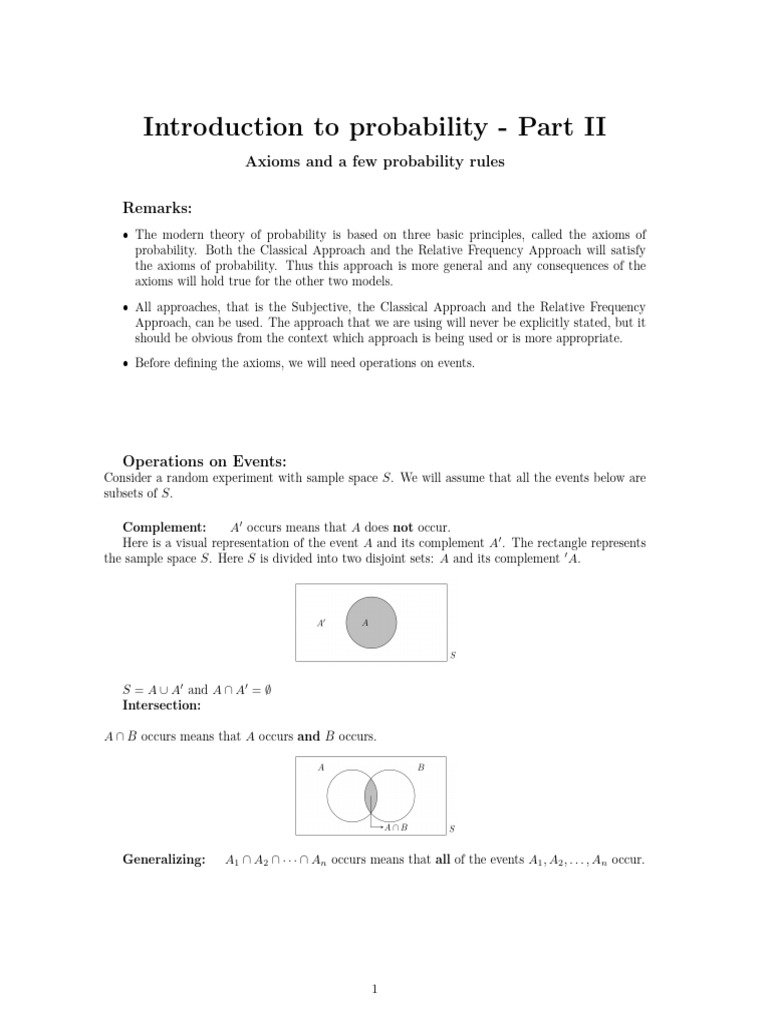 Probability Axioms & Rules | PDF | Teaching Methods & Materials