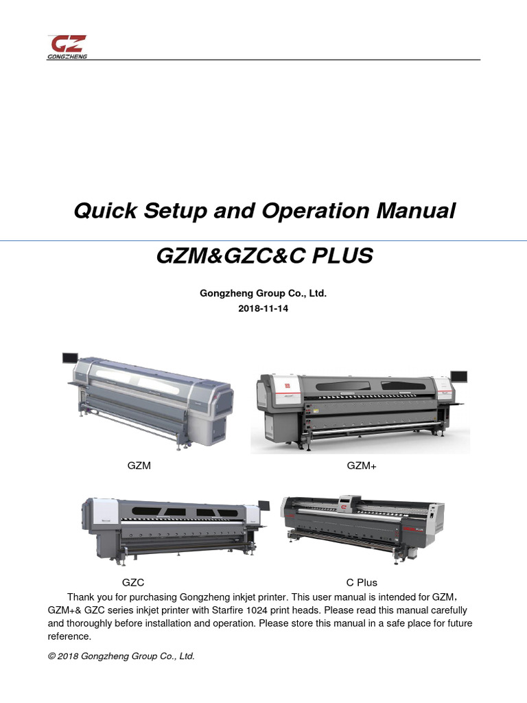 2018-11-14 Quick Setup and Operation Manual-GZM&GZC&C PLUS | PDF ...