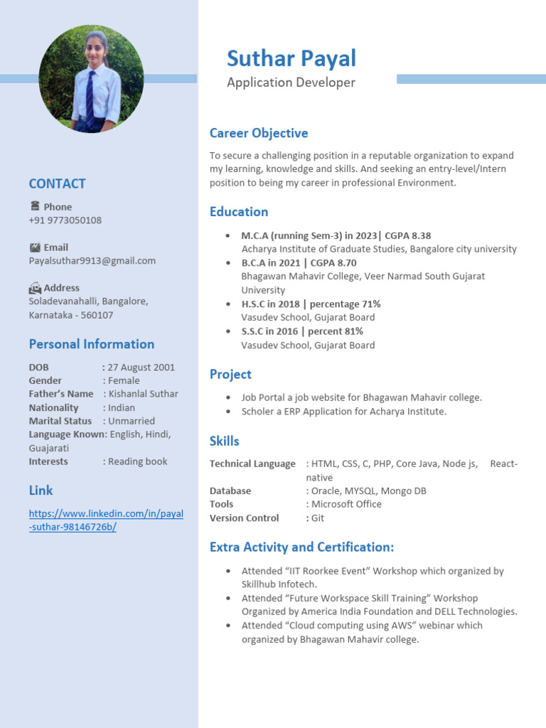 Payal Resume | PDF