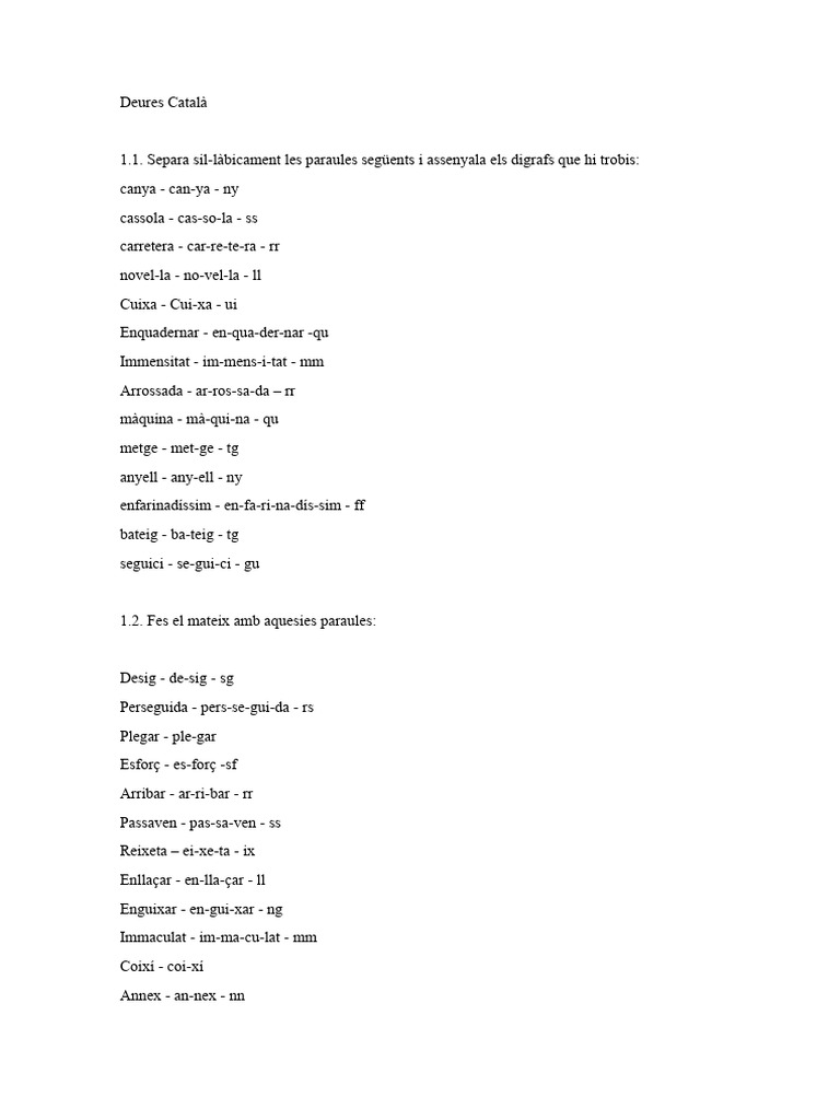 Deures Català | PDF