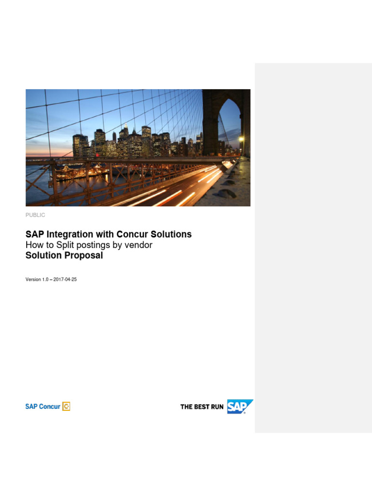 SAP Concur Vendor Posting Split Guide | PDF