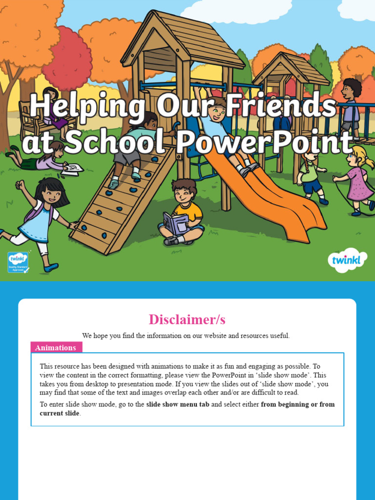 Au Hu 1652003400 Helping Our Friends at School Powerpoint - Ver - 1 | PDF