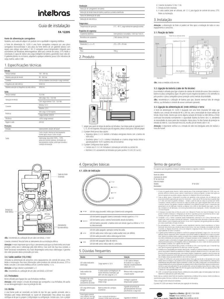 Guia de Instalacao Fa 1220s | PDF